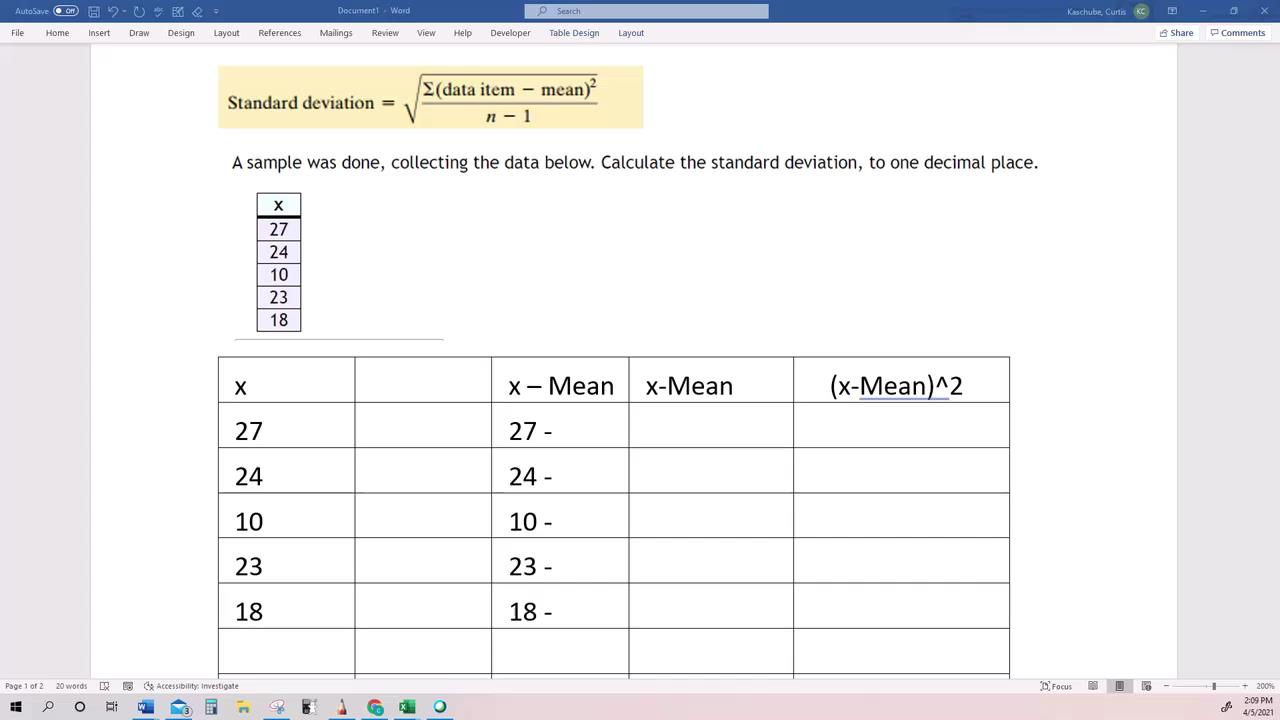 Standard Deviation