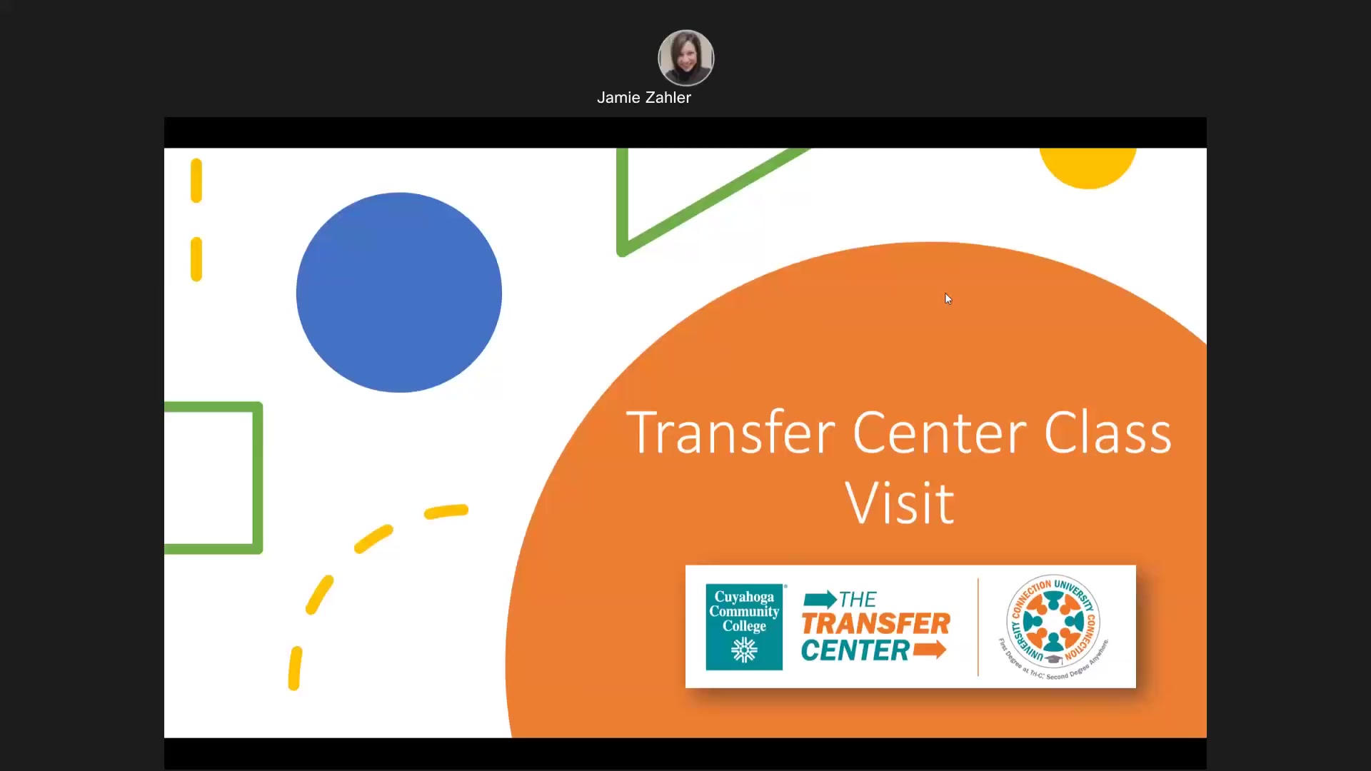 Recorded Classroom Visit from Tri-C Transfer Center
