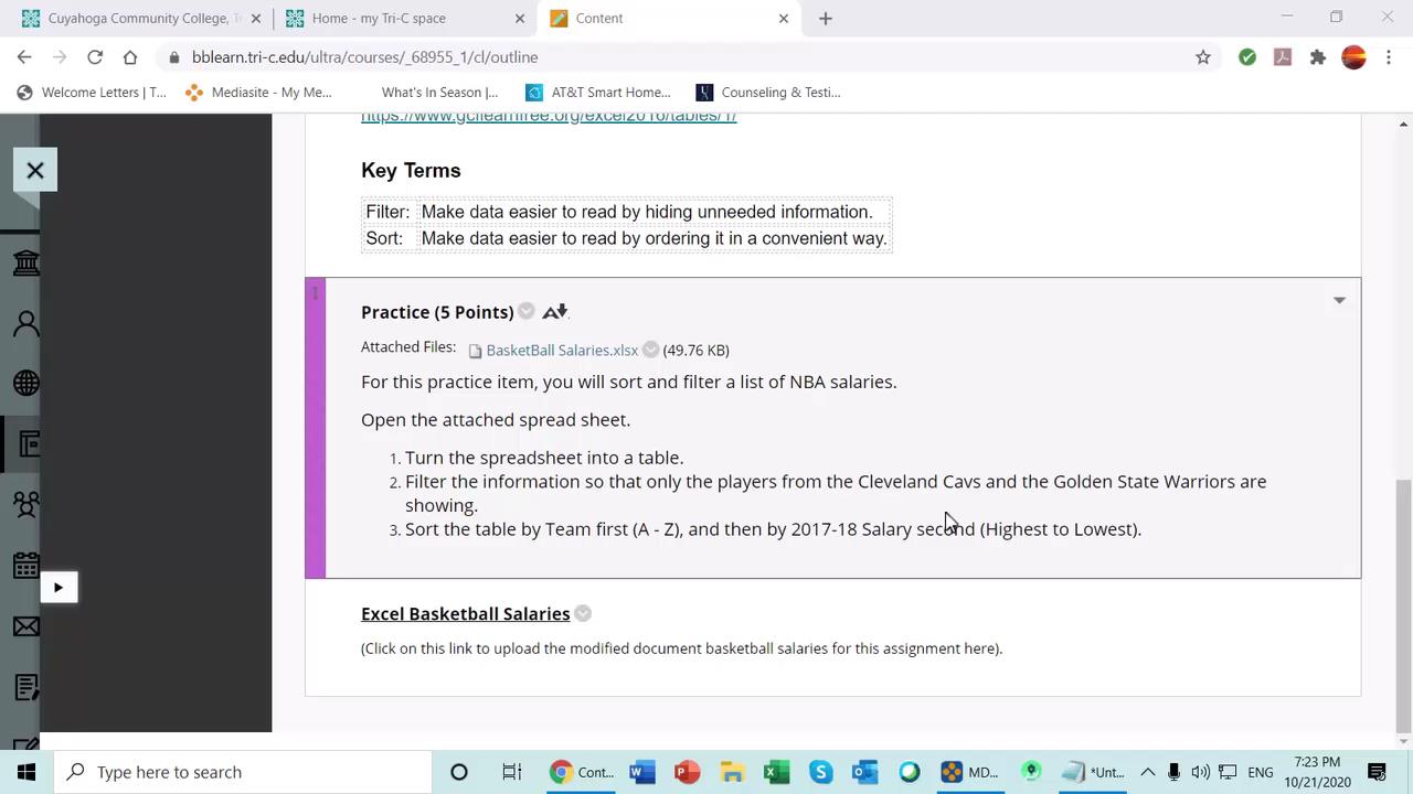 Excel Basketball Salaries